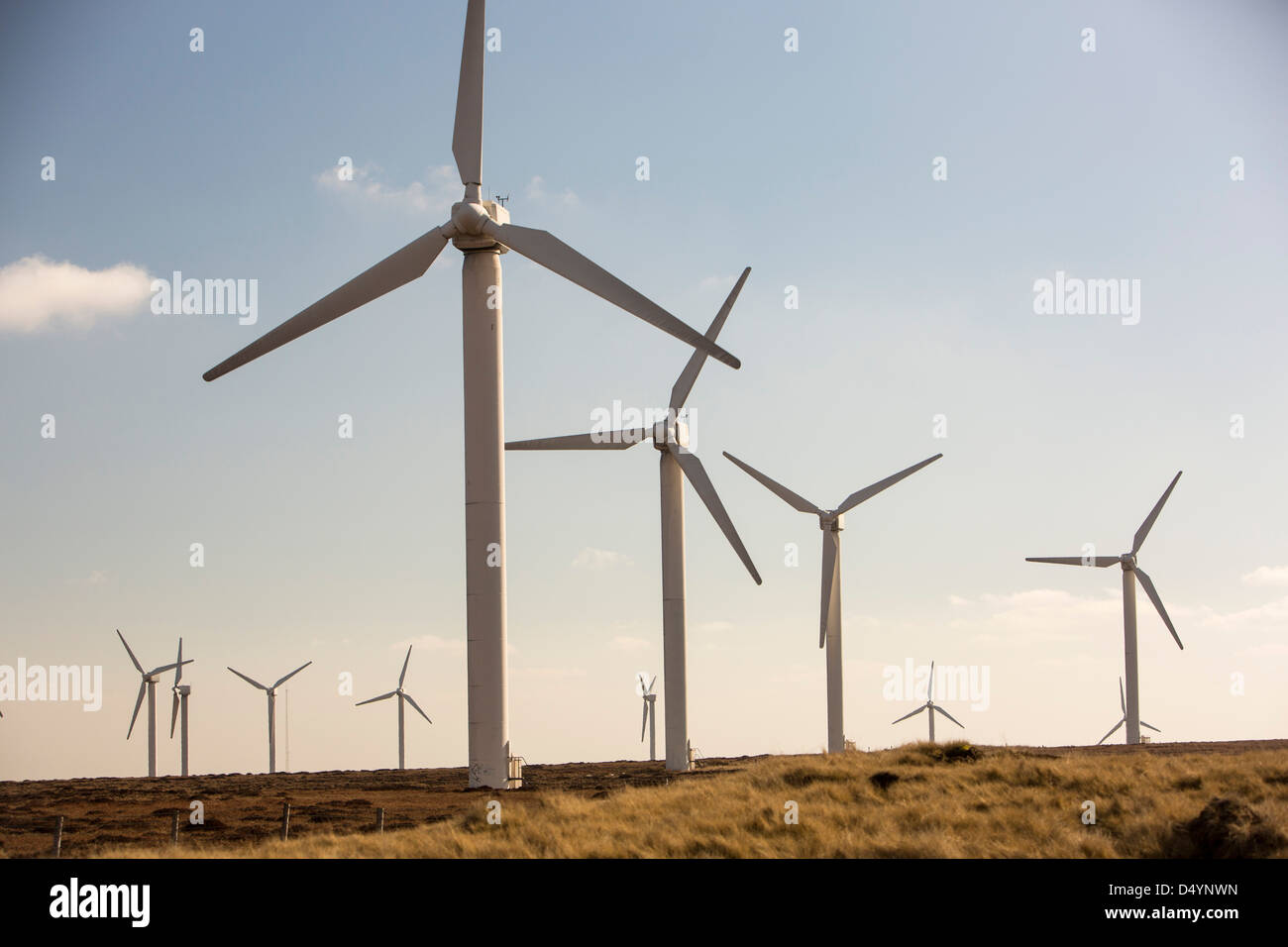 Ovenden moor wind farm above Keighley, one of the oldest wind farms in ...