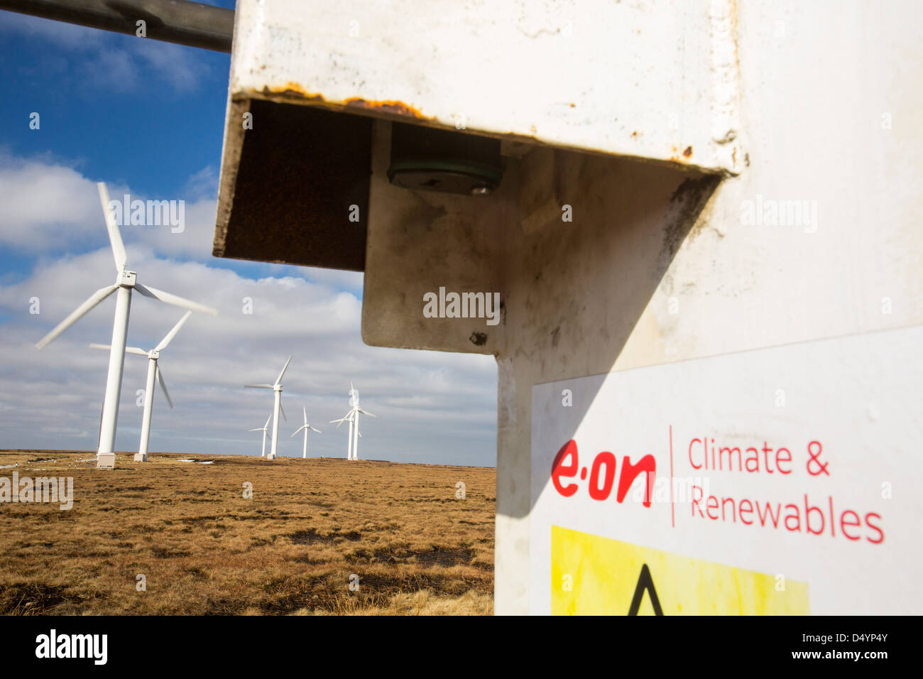 Ovenden moor wind farm above Keighley, one of the oldest wind farms in ...