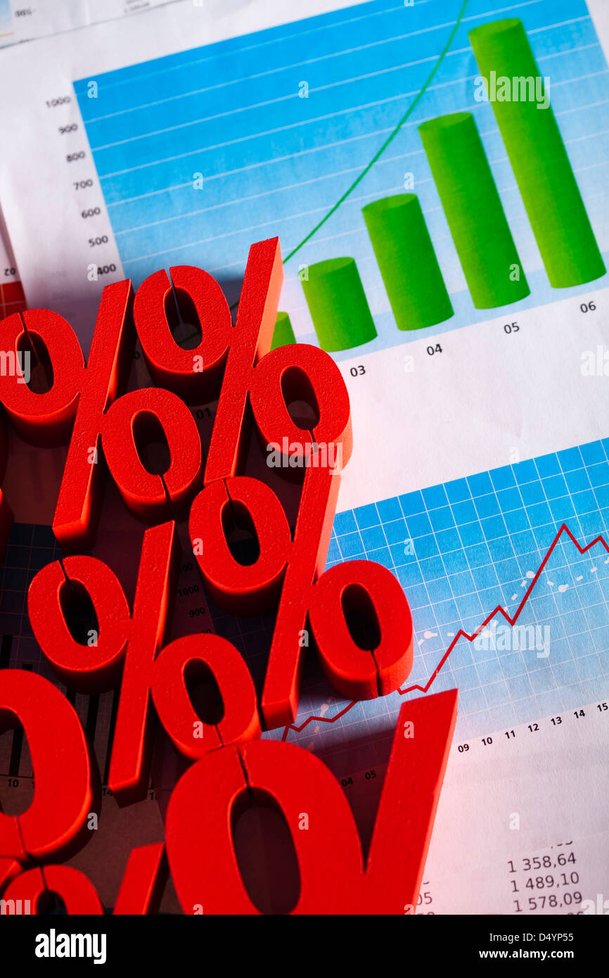Red percentage symbols Stock Photo - Alamy