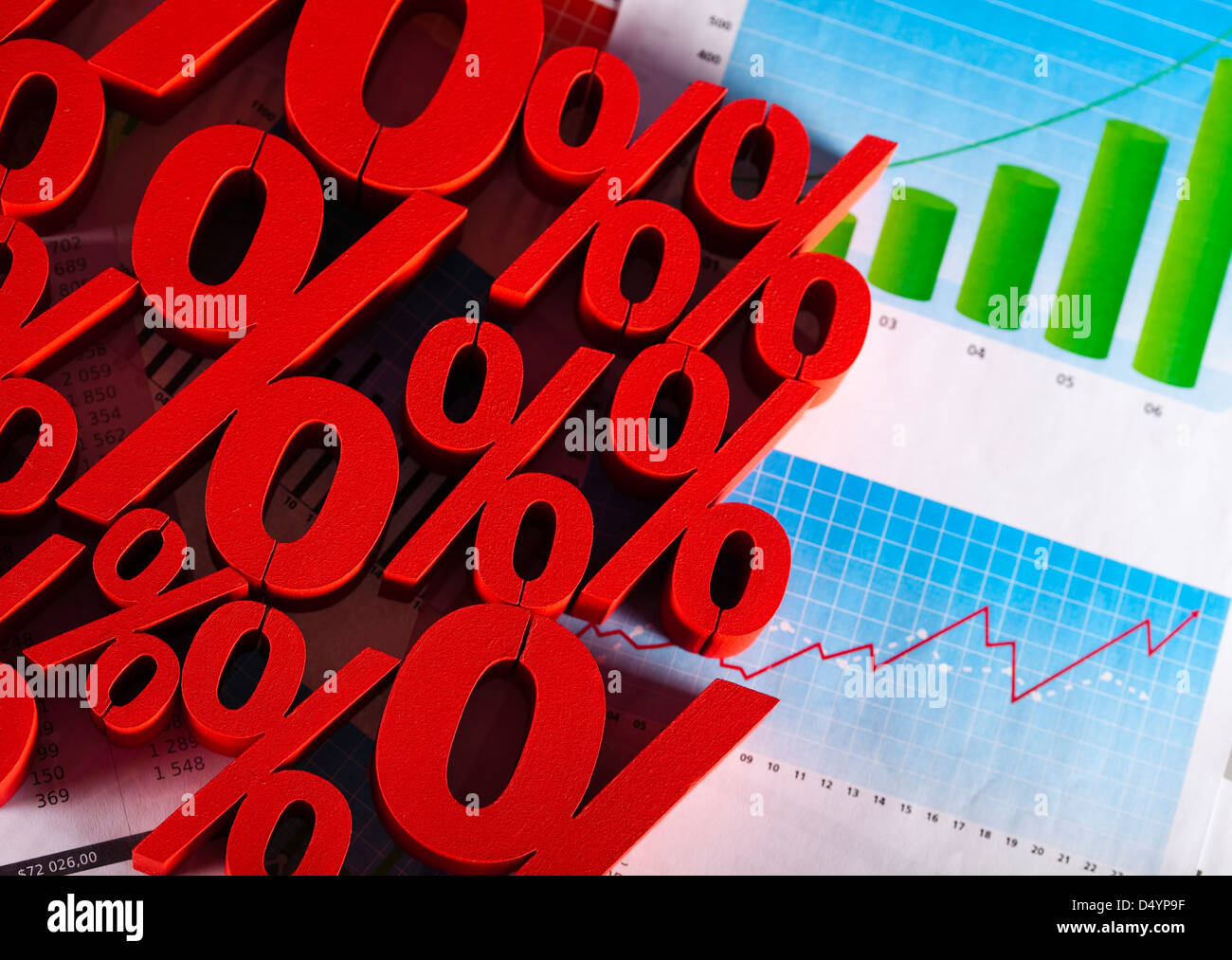 Red percentage symbols Stock Photo - Alamy
