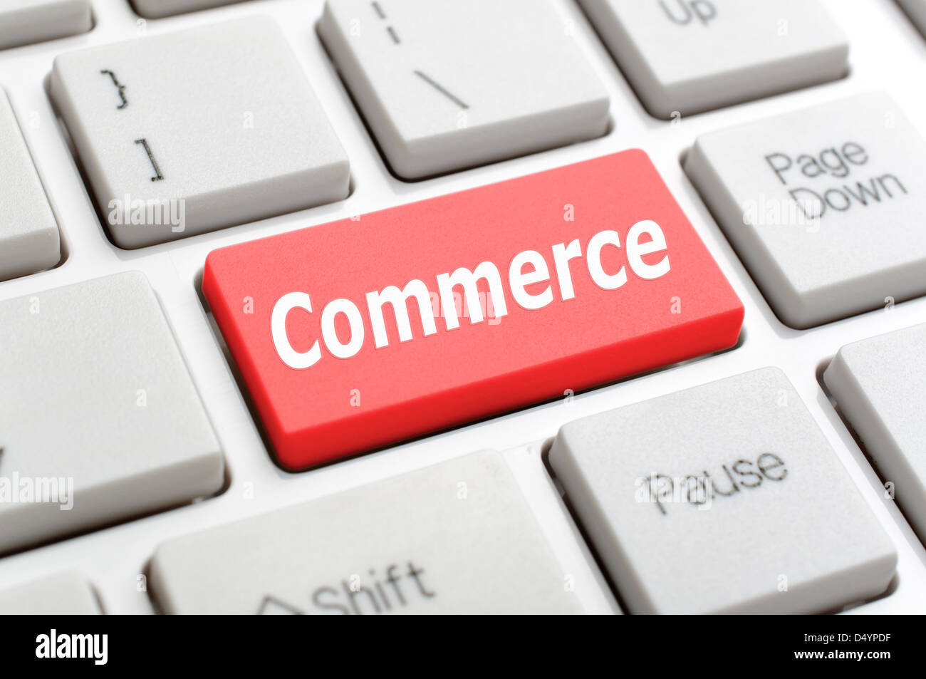 Commerce on keyboard Stock Photo - Alamy