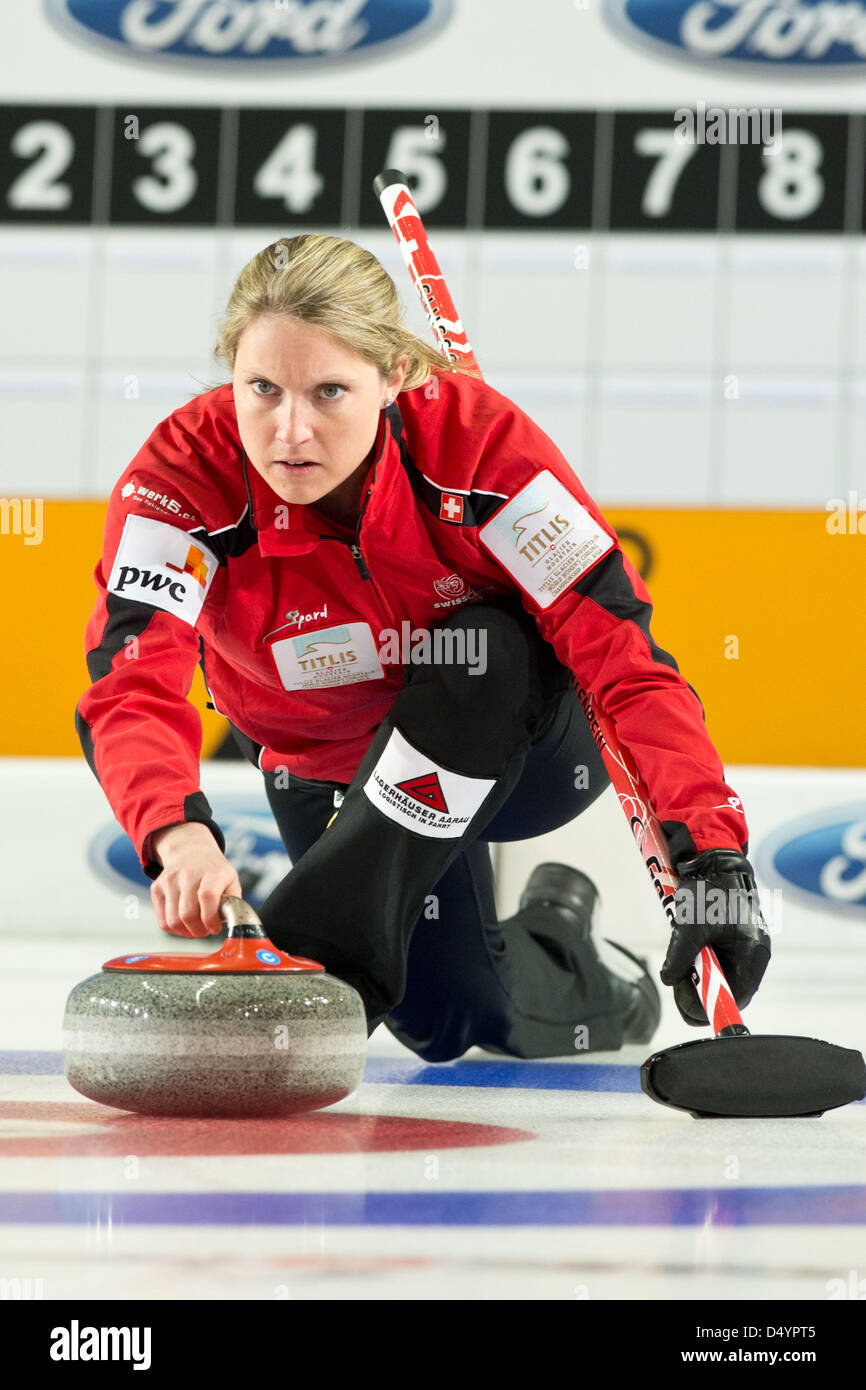 Sandra Gantenbein (SUI), MARCH 20, 2013 - Curling : World Women's ...