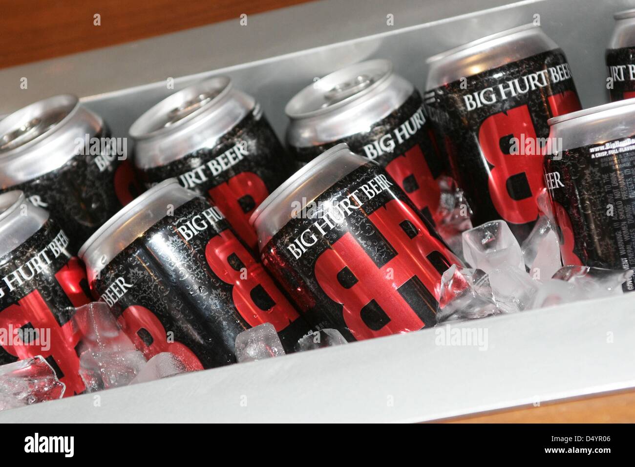 Las Vegas, NV, USA. March 20, 2013. Big Hurt Beer at a public ...