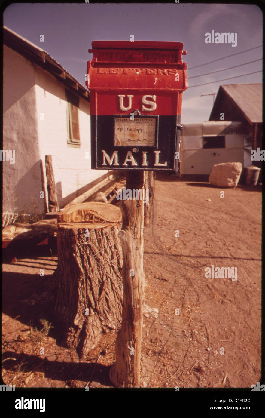 A photograph from May 1972 shows the post office at Alamo, Texas. This ...