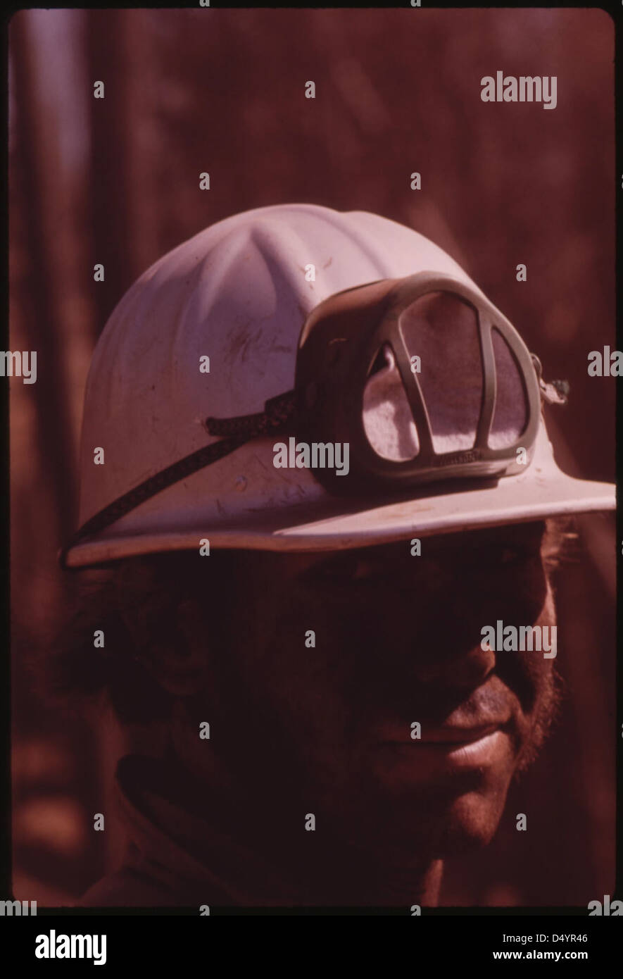 A 1973 DOCUMERICA photo showing a 'cat skinner' operating a Caterpillar ...