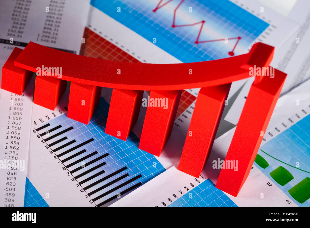 Business graph on chart Stock Photo - Alamy