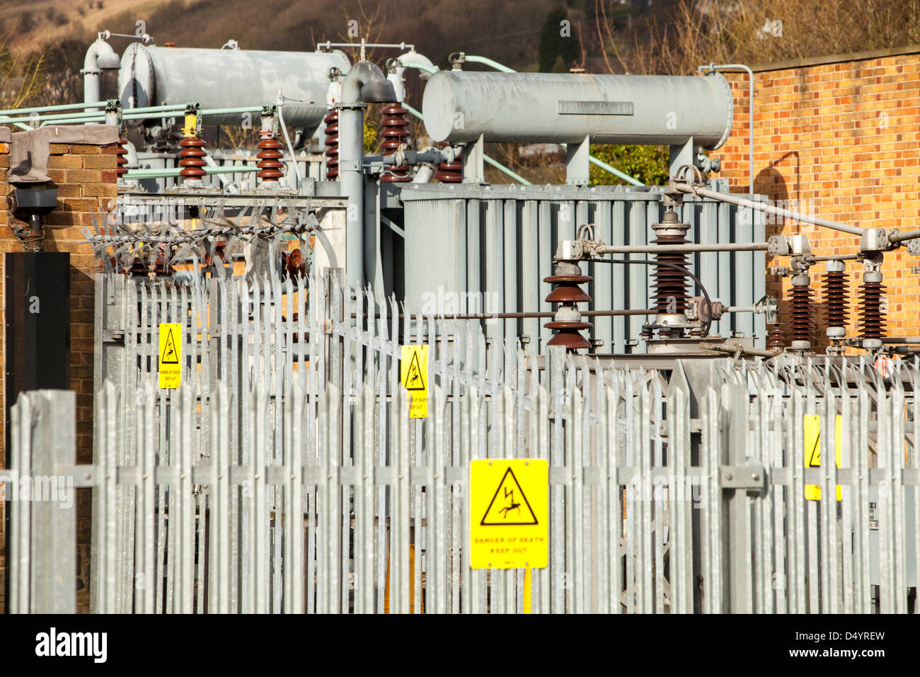 An electricity sub station, Binlgey, Yorkshire, UK Stock Photo - Alamy