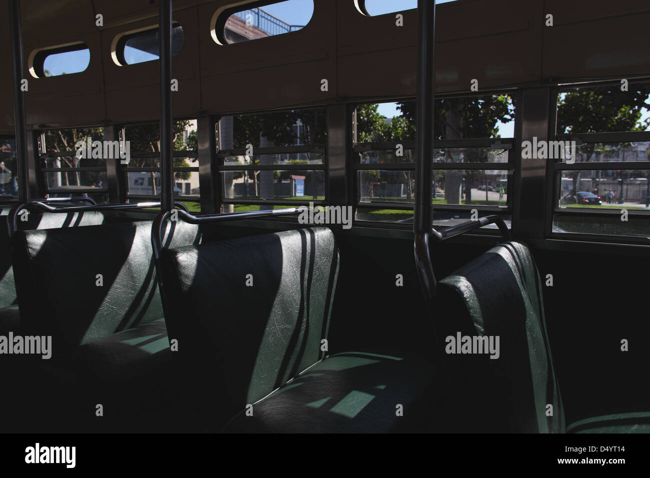 Streetcar interior, San Francisco, USA Stock Photo - Alamy