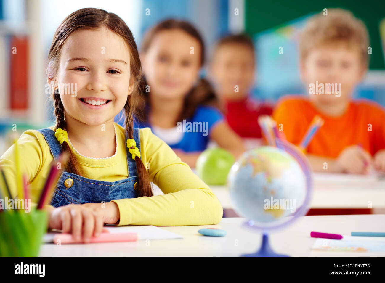 Portrait of an elementary school student with a toothy smile Stock Photo - Alamy