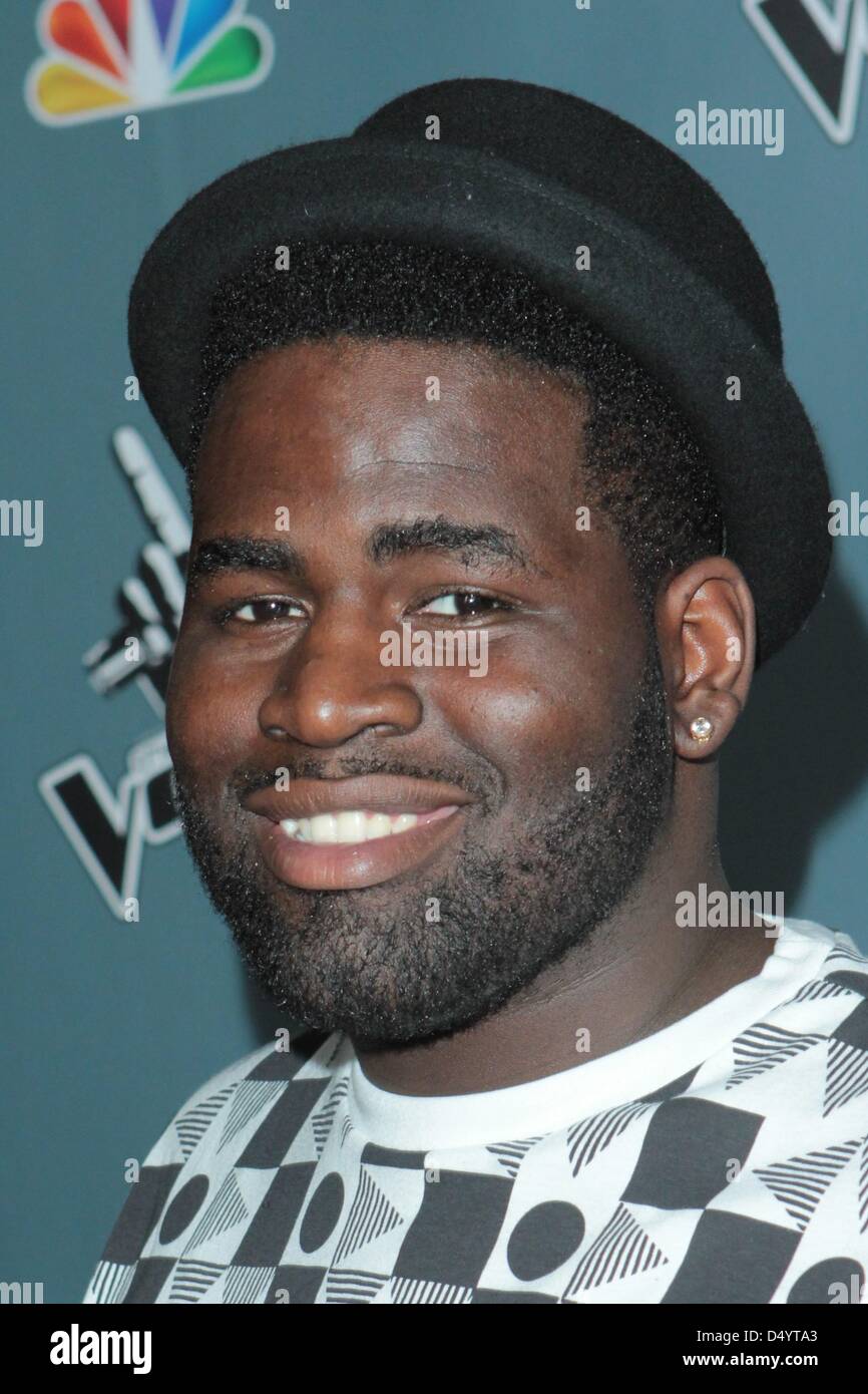 Los Angeles, California, U.S. March 20, 2013. Trevin Hunte arrives at ...