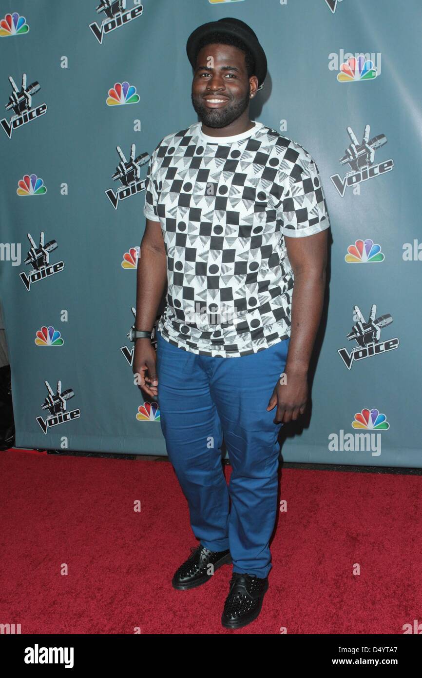 Los Angeles, California, U.S. March 20, 2013. Trevin Hunte arrives at ...