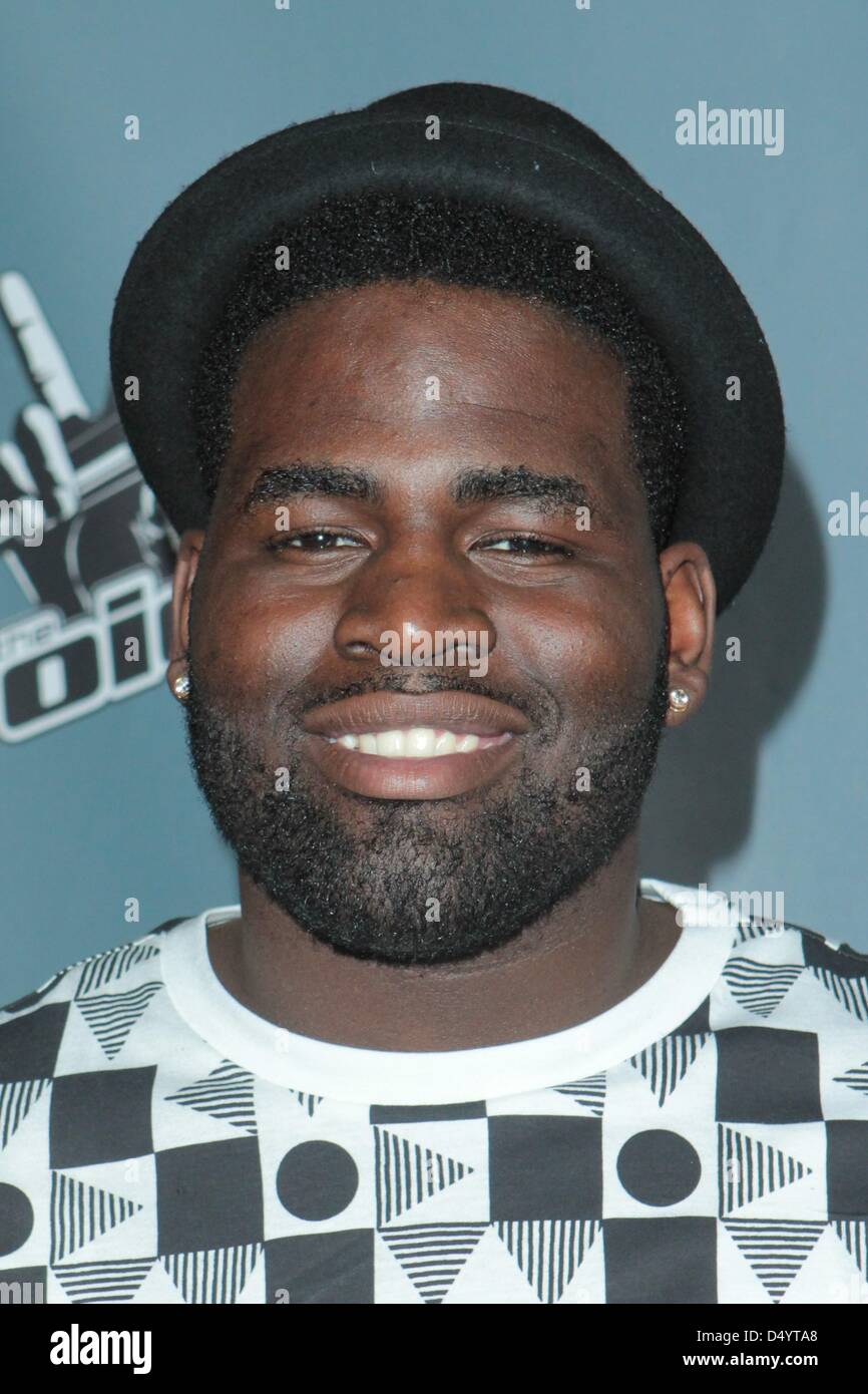 Los Angeles, California, U.S. March 20, 2013. Trevin Hunte arrives at ...