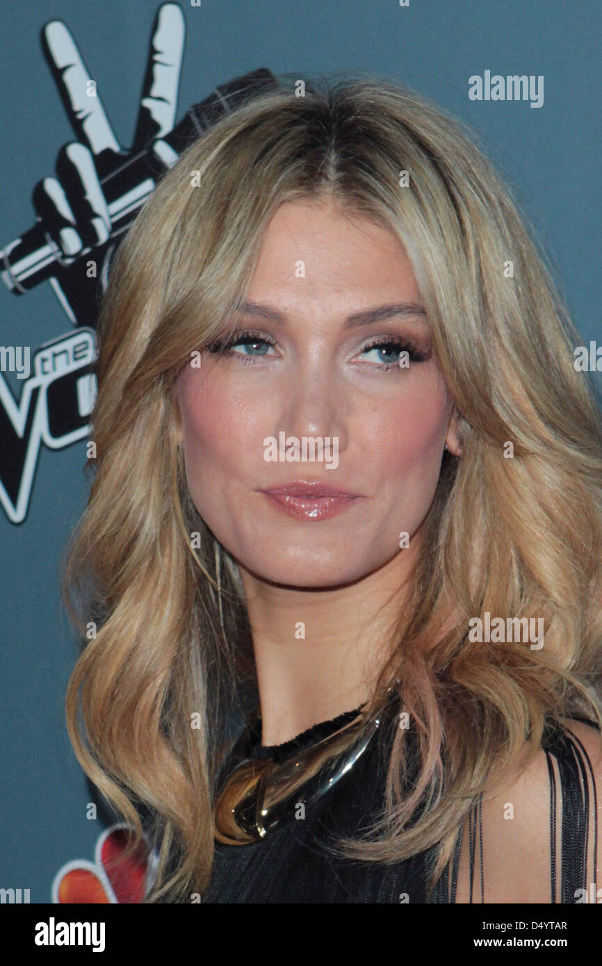 Los Angeles, California, U.S. March 20, 2013. Delta Lea Goodrem arrives ...
