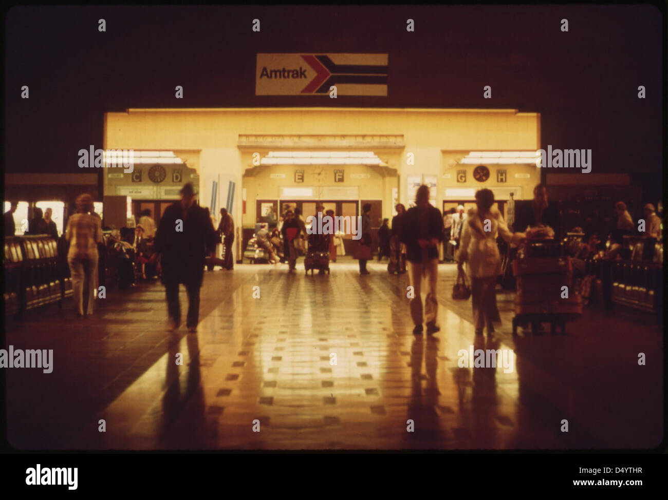The interior of the Los Angeles Union Passenger Terminal, built for the ...