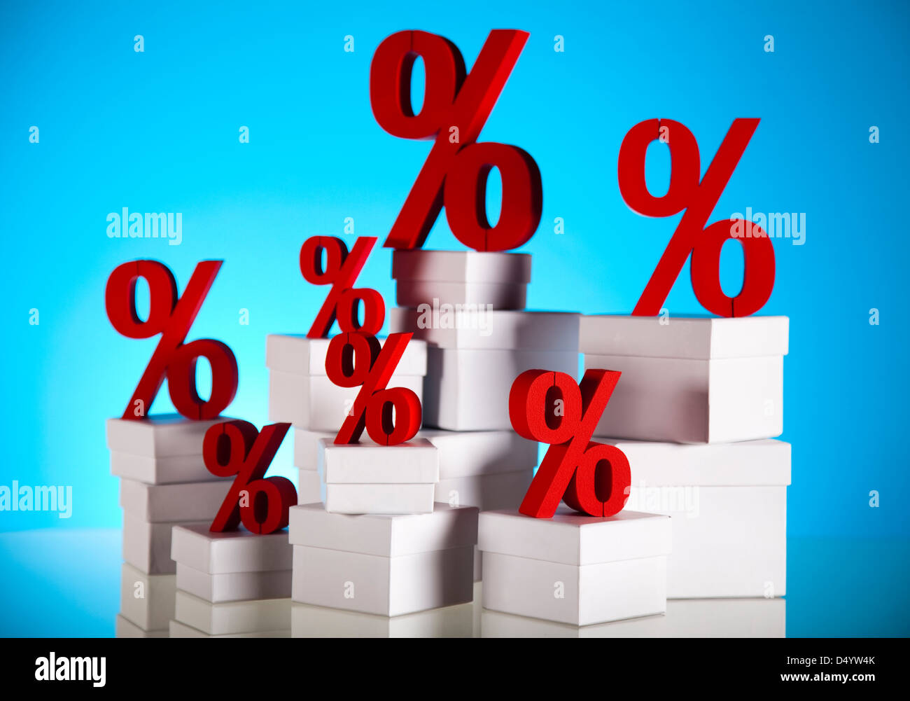 Red percentage symbols Stock Photo - Alamy