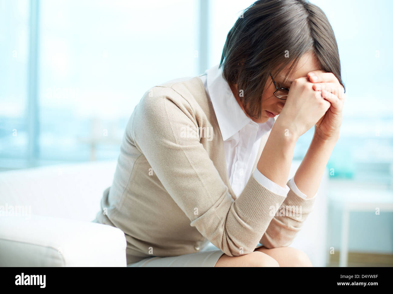 Woman female therapist seated hi-res stock photography and images - Alamy