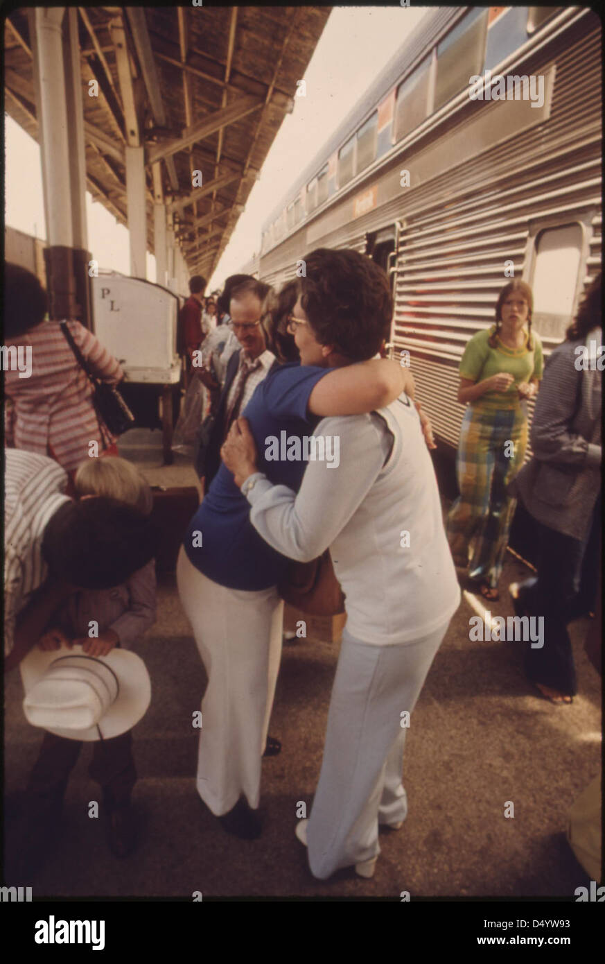Passengers disembark trains in hi-res stock photography and images - Alamy