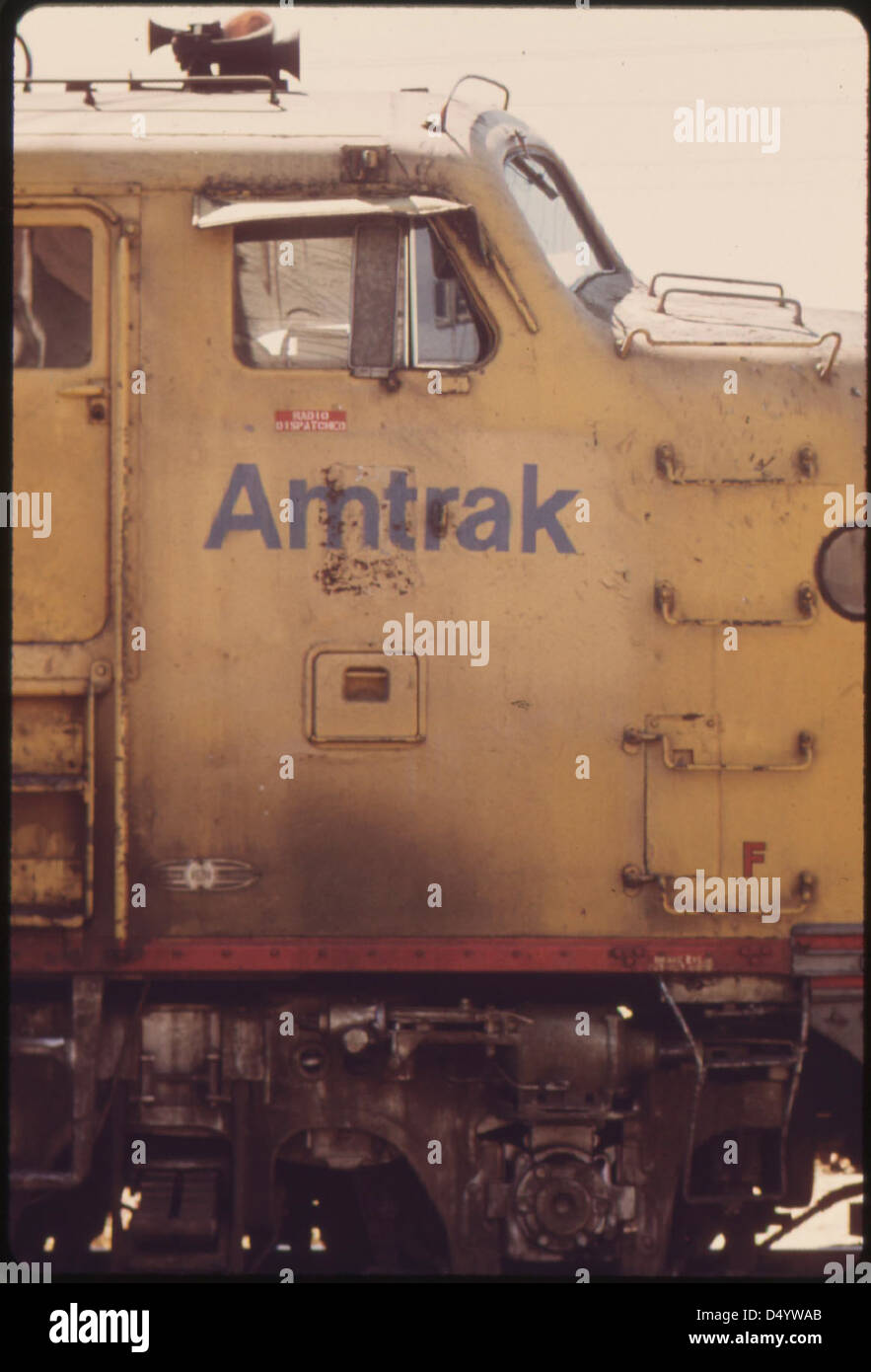 An old locomotive used to pull the Inter-American train in June 1974 ...