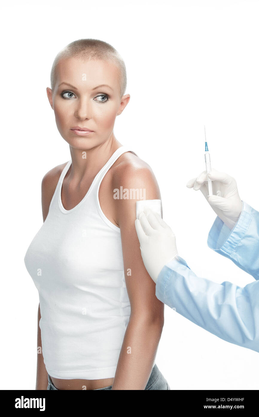 Portrait of young nice woman on medical examination Stock Photo - Alamy
