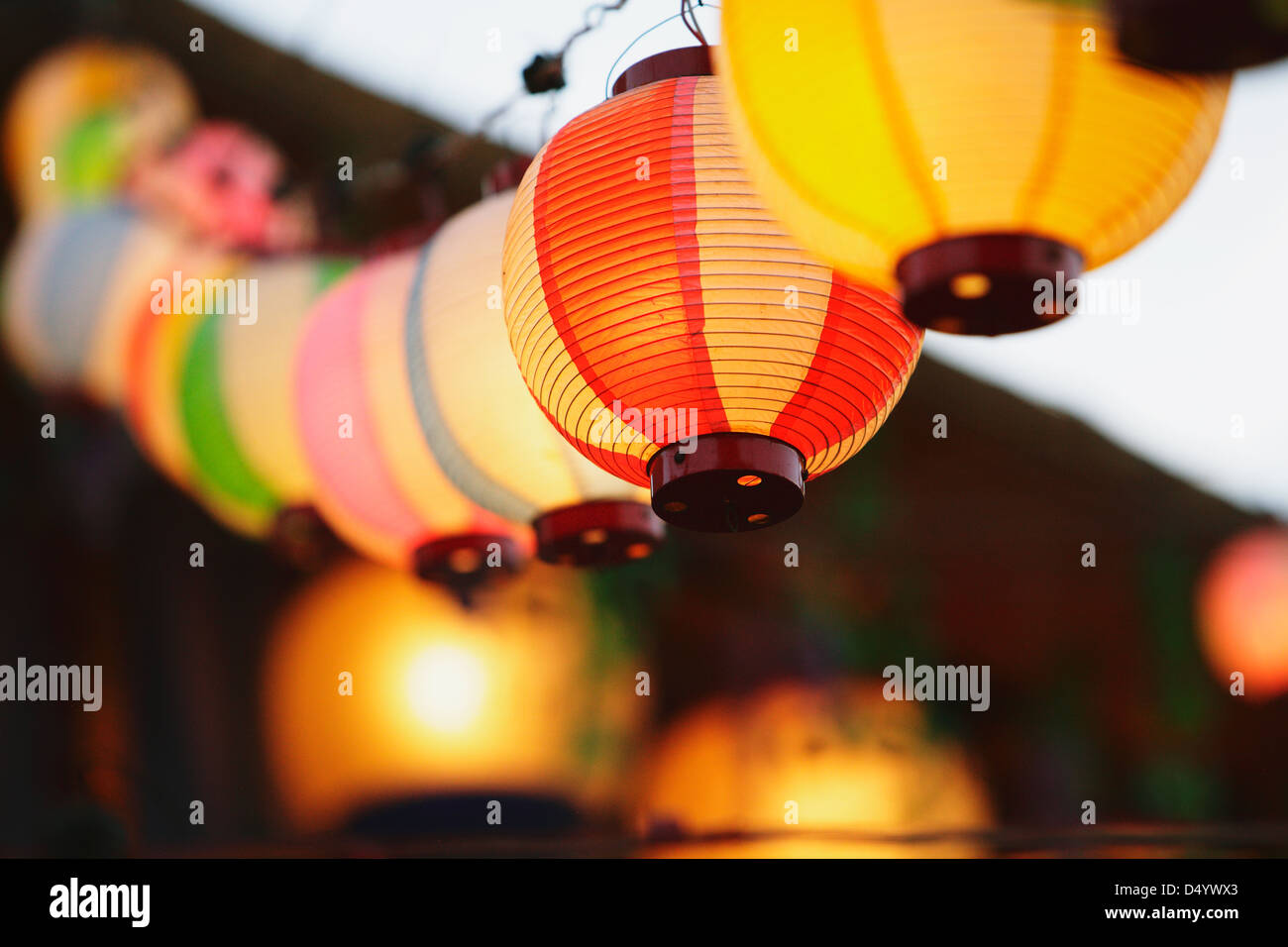 Japanese paper lanterns Stock Photo - Alamy