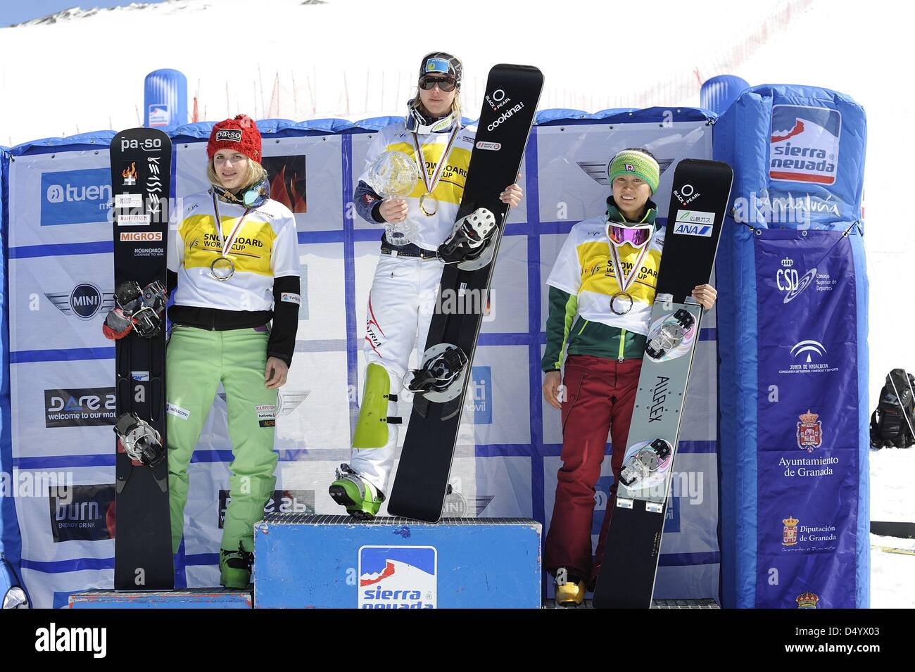(L-R) Patrizia Kummer (SUI), Marion Kreiner (AUT), Tomoka Takeuchi (JPN ...
