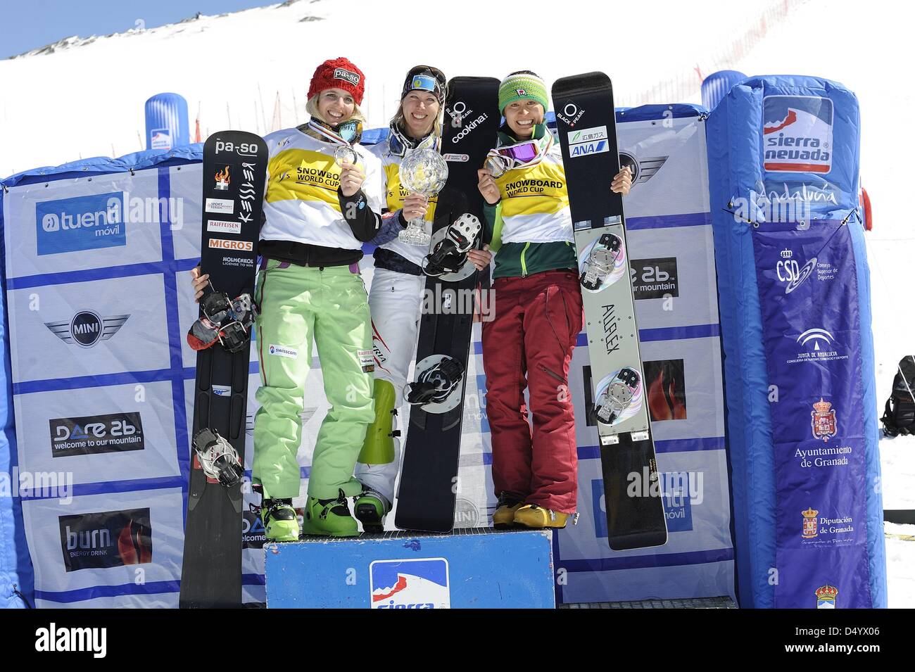 (L-R) Patrizia Kummer (SUI), Marion Kreiner (AUT), Tomoka Takeuchi (JPN ...