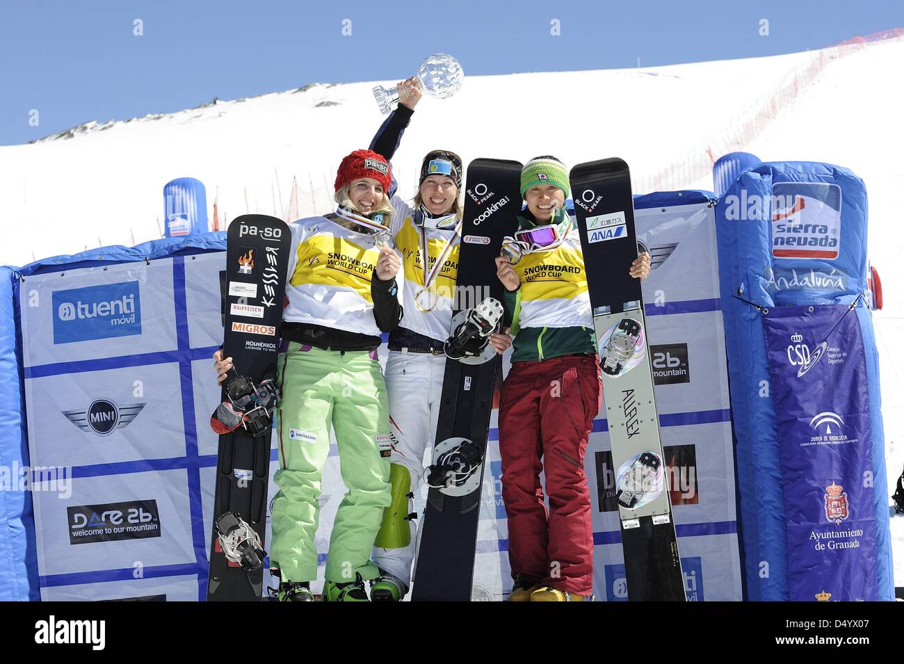 (L-R) Patrizia Kummer (SUI), Marion Kreiner (AUT), Tomoka Takeuchi (JPN ...