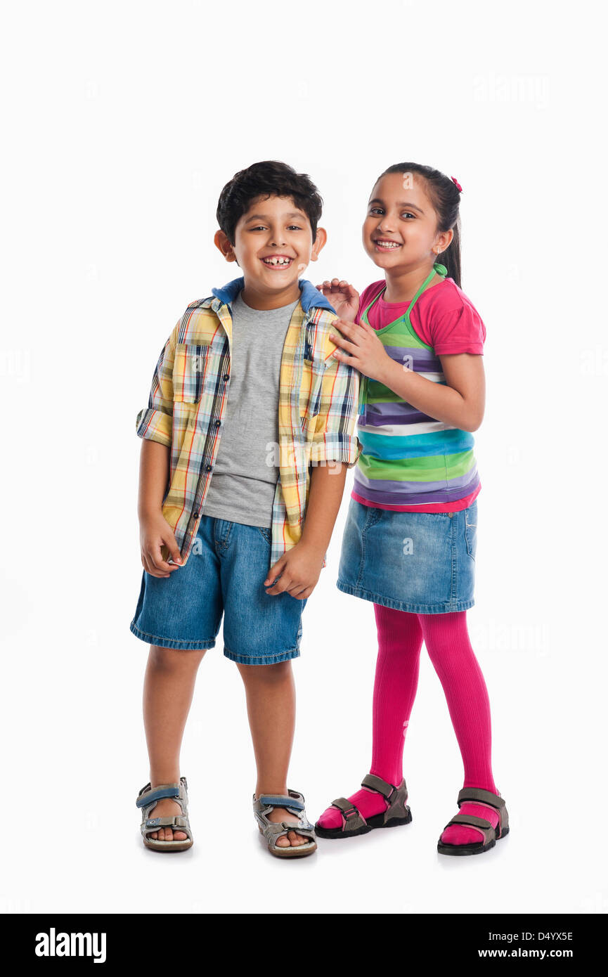 Children smiling portrait Cut Out Stock Images & Pictures - Alamy