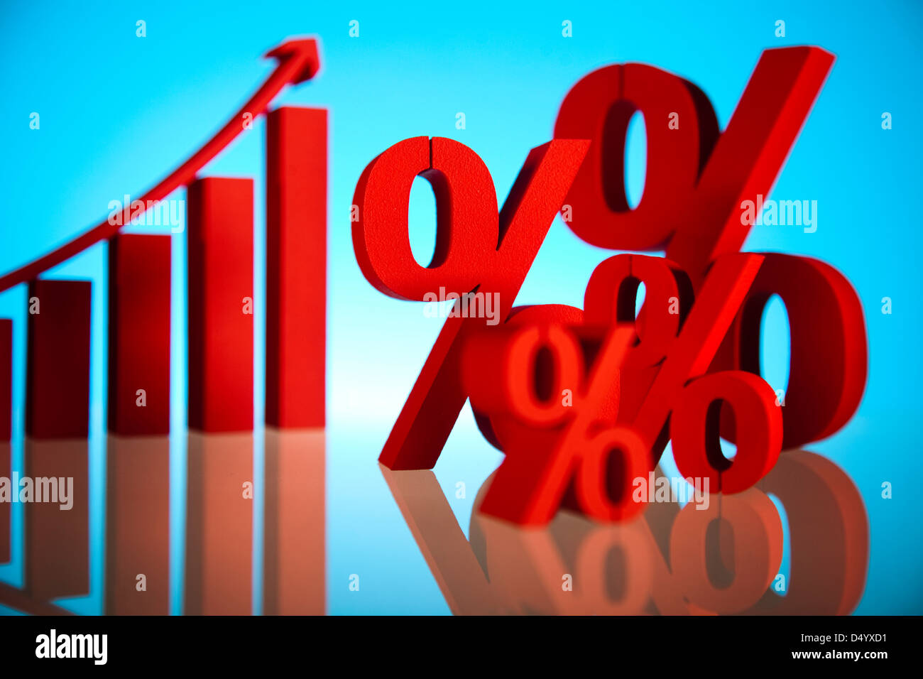 Red percentage symbols Stock Photo - Alamy