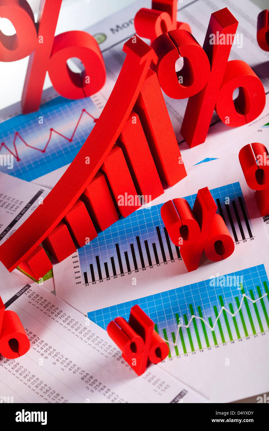 Business graph on chart Stock Photo - Alamy