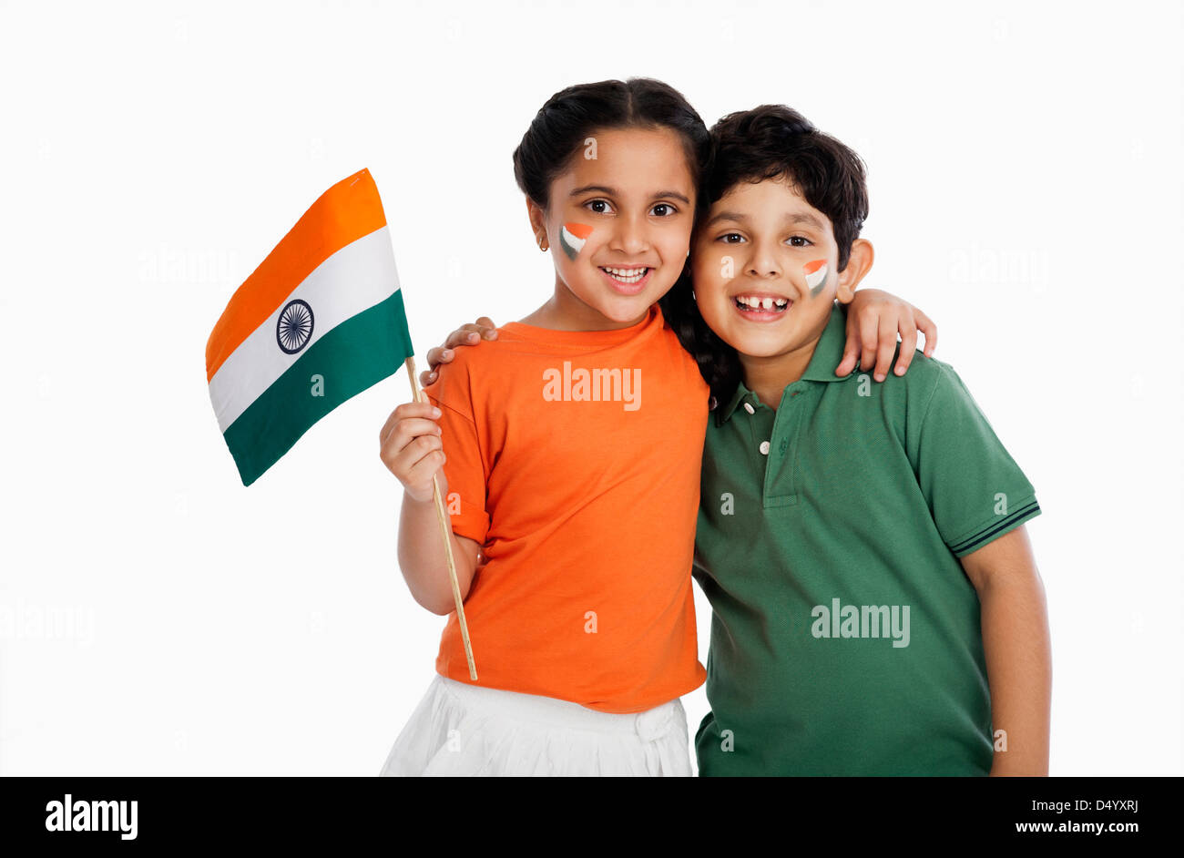 Indian flag children hi-res stock photography and images - Alamy