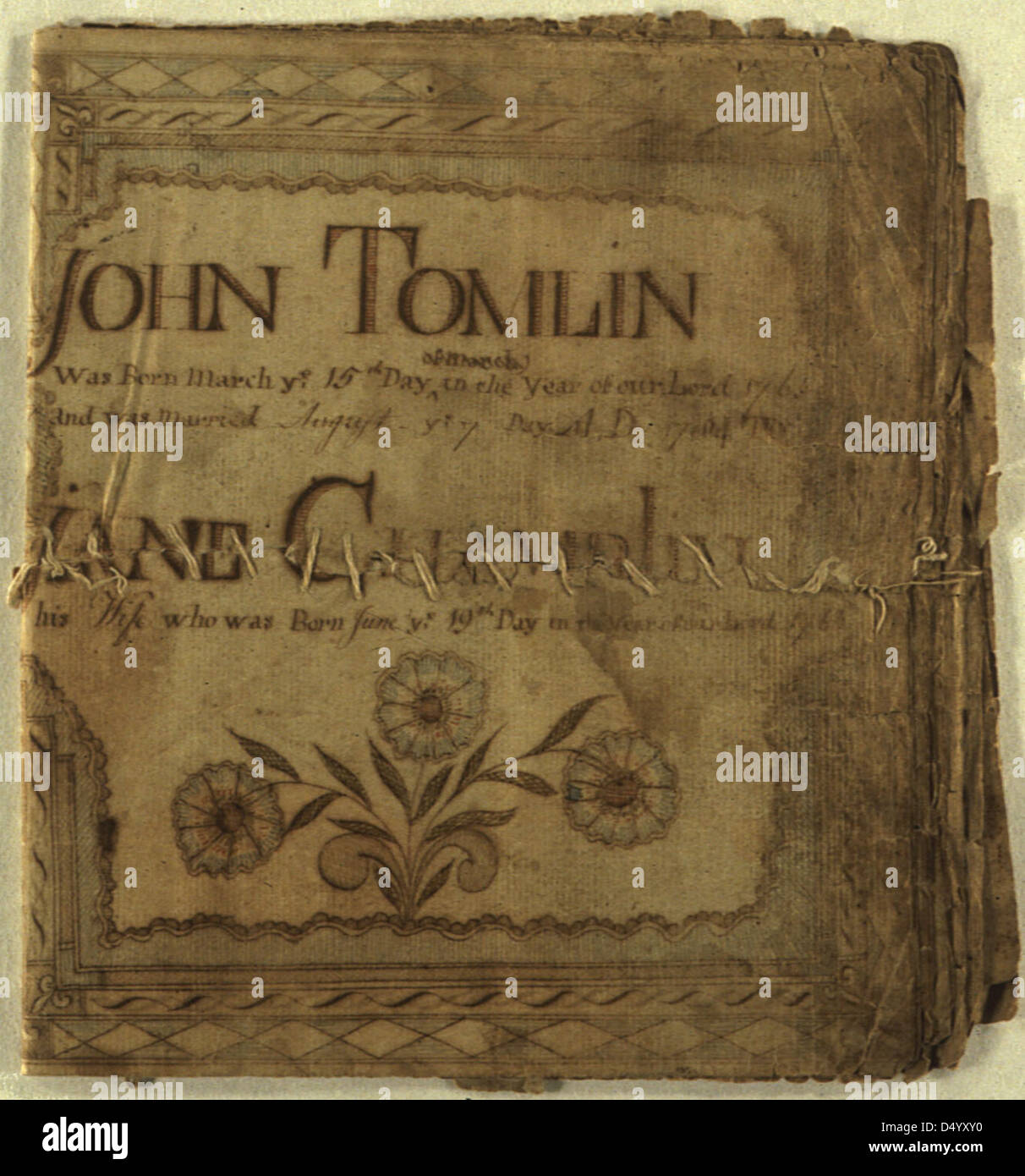 A portrait of John Tomlin from Virginia, captured as part of historical ...