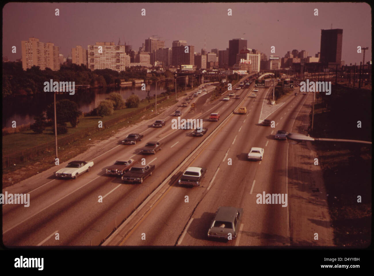 This photograph from August 1973 shows the Schuylkill Expressway (I-676 ...