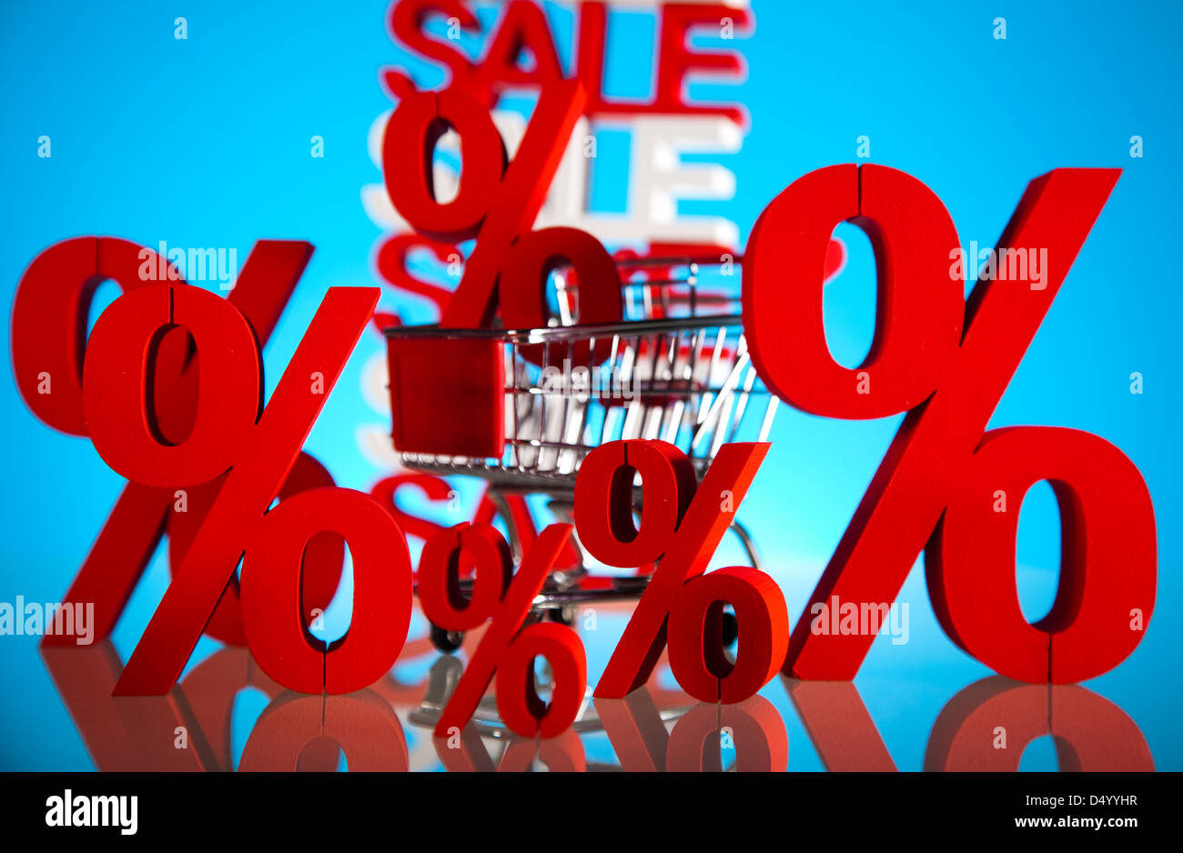 Sale background with percent Stock Photo - Alamy
