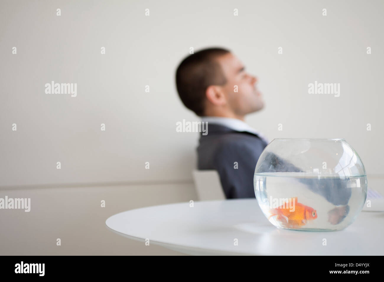 Man fishbowl head hi-res stock photography and images - Alamy