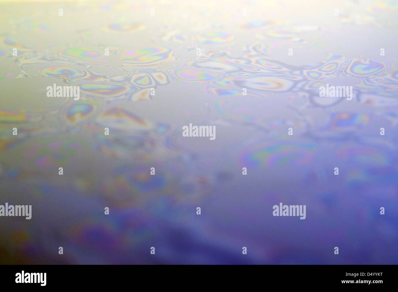 water surface with oily contamination Stock Photo - Alamy