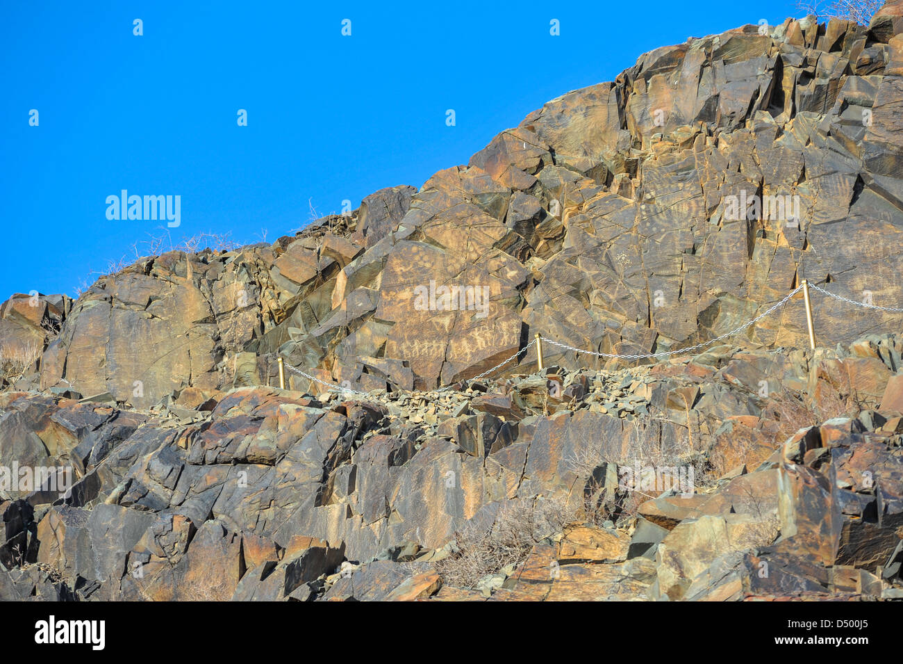 Petroglyphs on the stone in Tamgaly, Kazakhstan Stock Photo - Alamy