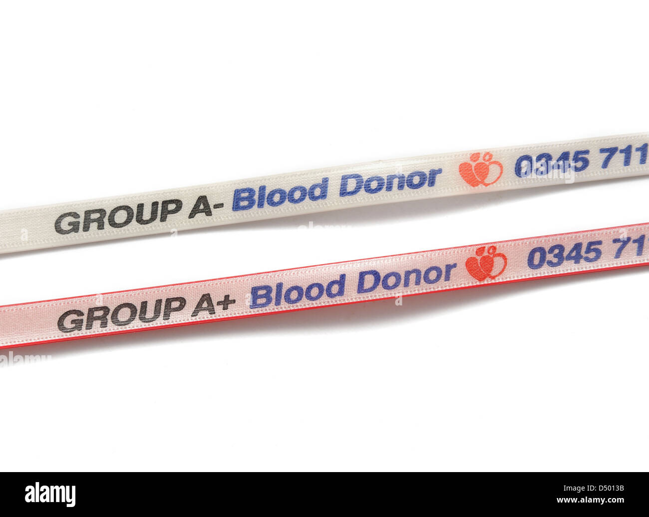 Blood donor wrist bands Stock Photo - Alamy