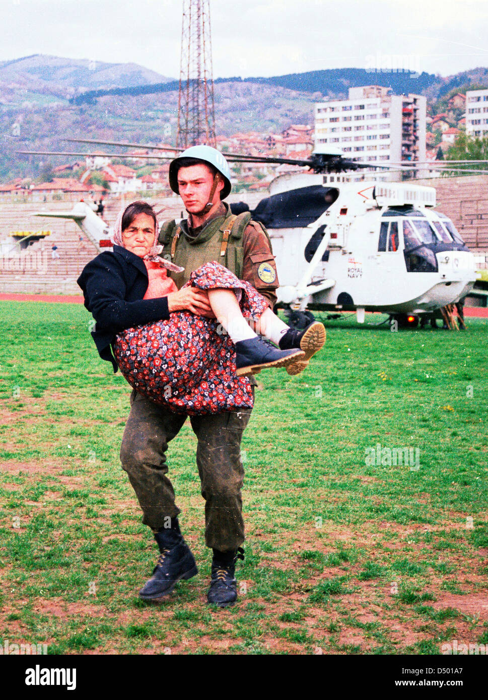An Ukrainian soldier with the United Nations Protection Force (UNPROFOR ...