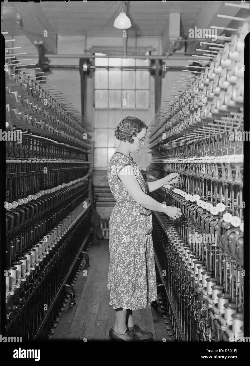 A 1936 photograph by Lewis Hine of workers at William Skinner and Sons ...