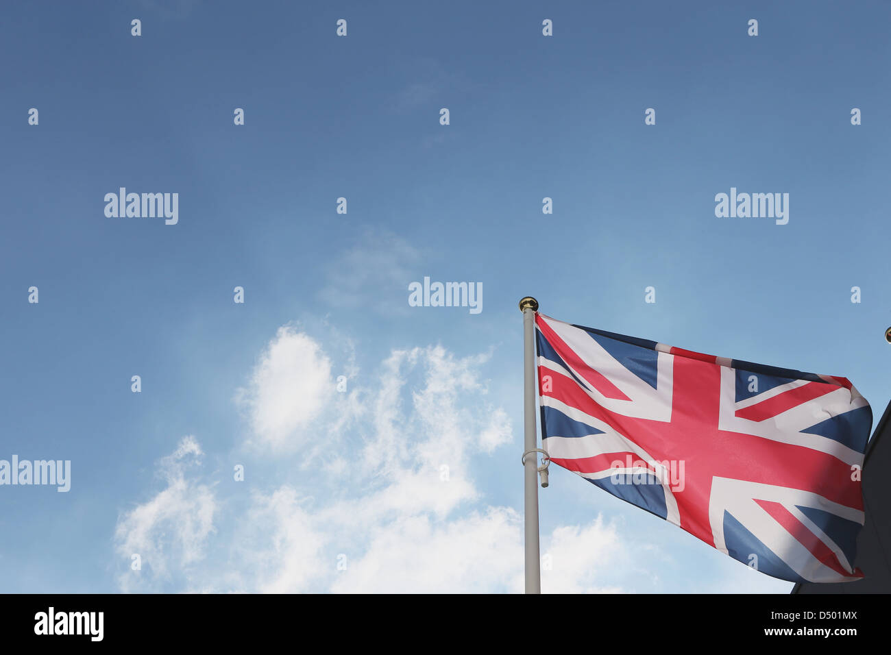 British flag fluttering hi-res stock photography and images - Alamy
