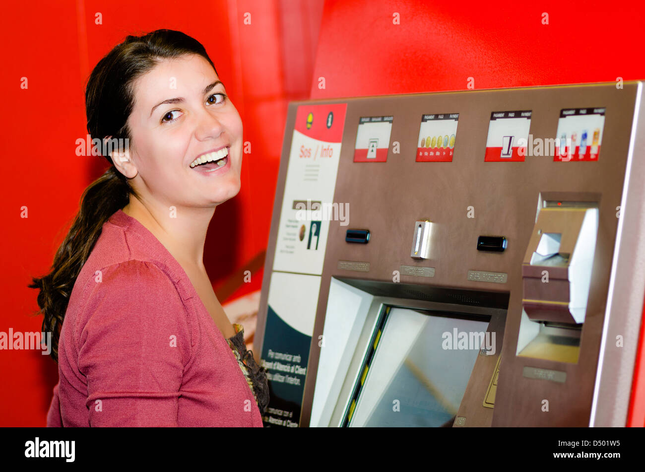 Airport train ticket vending machine hi-res stock photography and ...