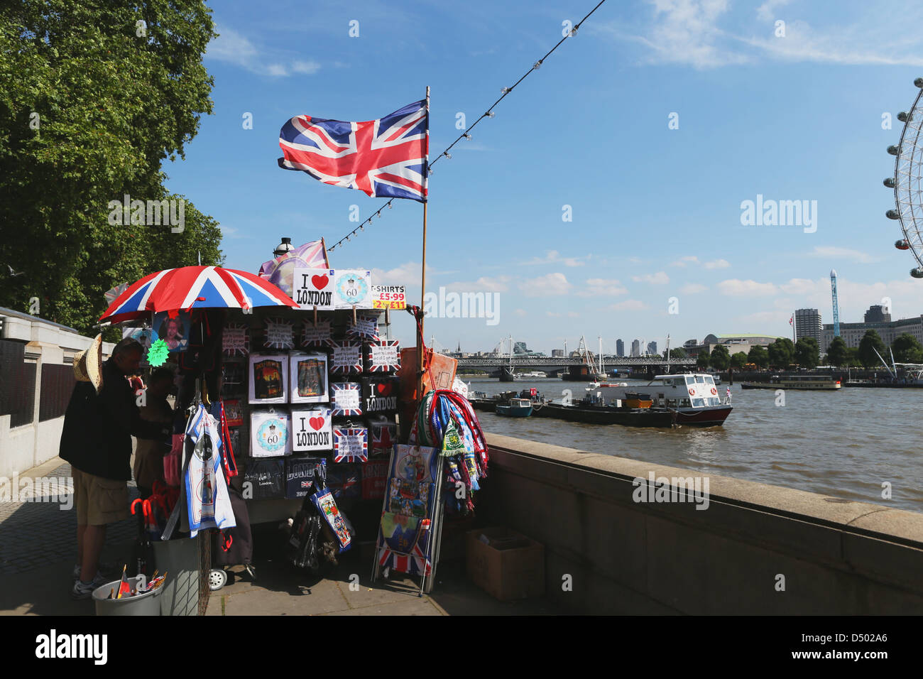 Shop by the river Thames in London, England Stock Photo - Alamy
