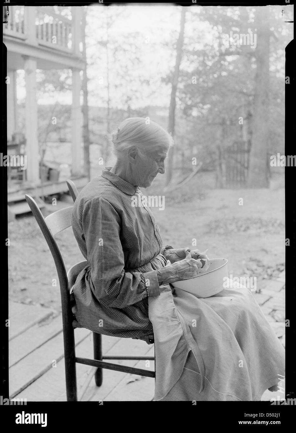 This photograph by Lewis Hine from October 1933 shows Mrs. Sarah J ...