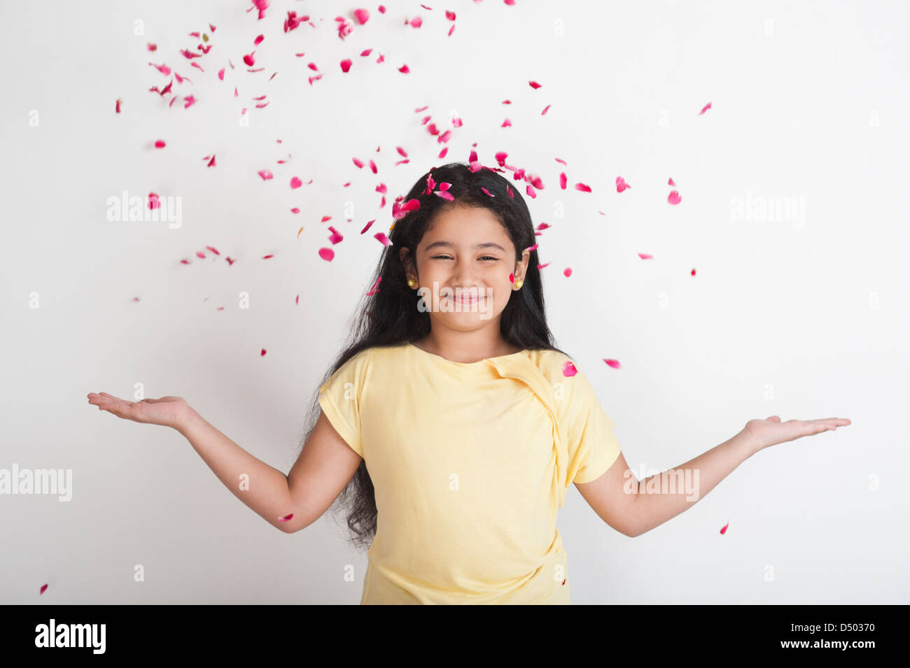 Rose petals falling hi-res stock photography and images - Alamy