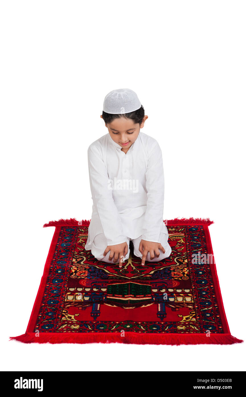 Cute Muslim Boy In Namaz