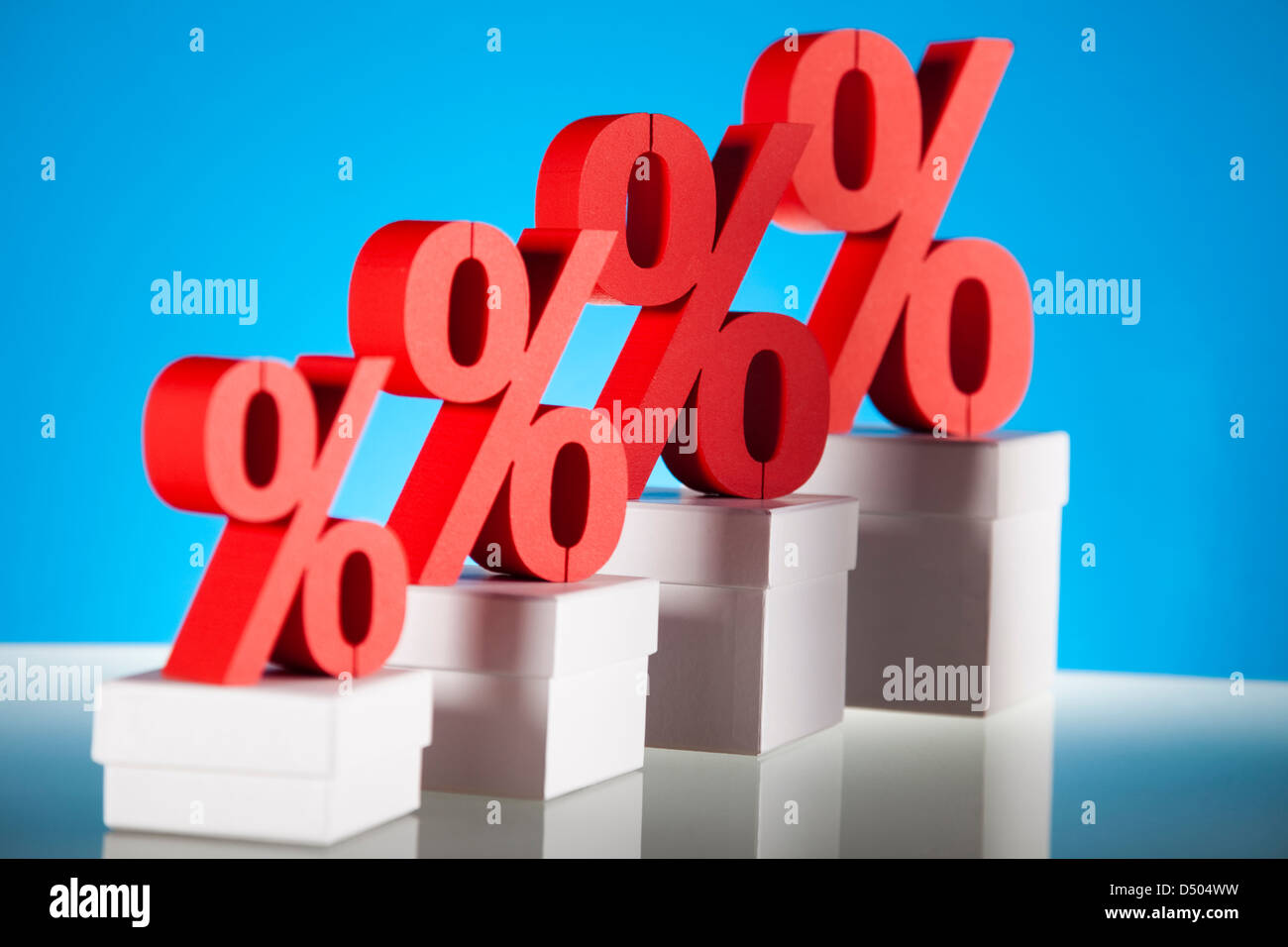 Red percentage symbols Stock Photo - Alamy