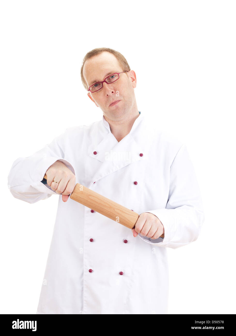Chef with rolling pin Stock Photo - Alamy