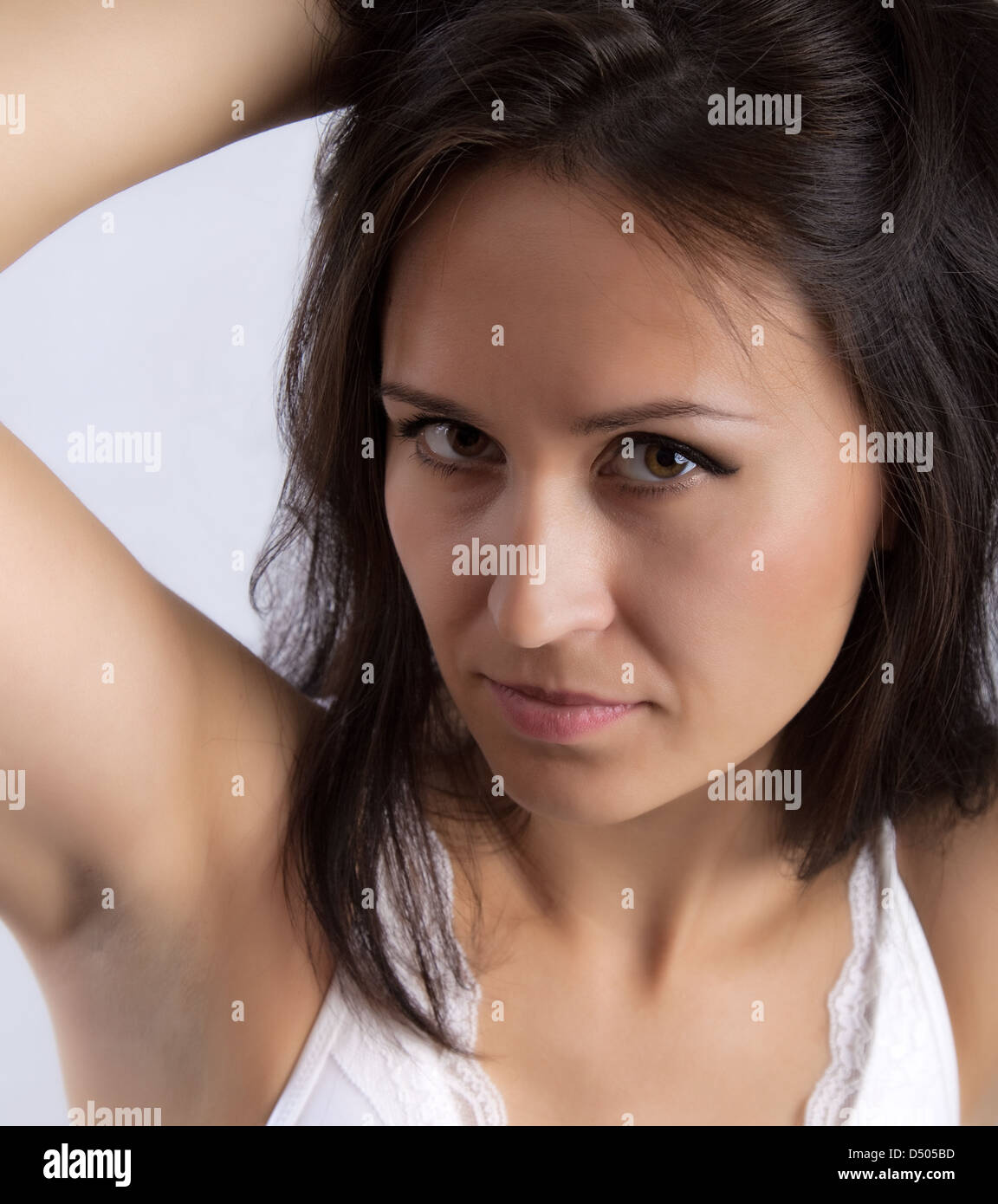 woman showing armpit Stock Photo - Alamy