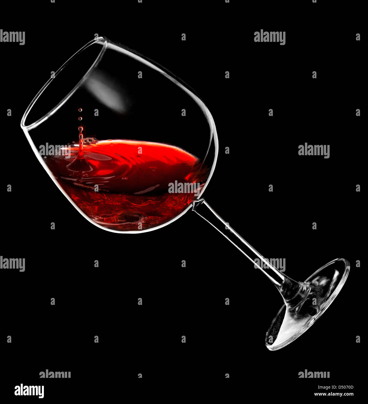 drops of red wine dripping into a glass Stock Photo - Alamy